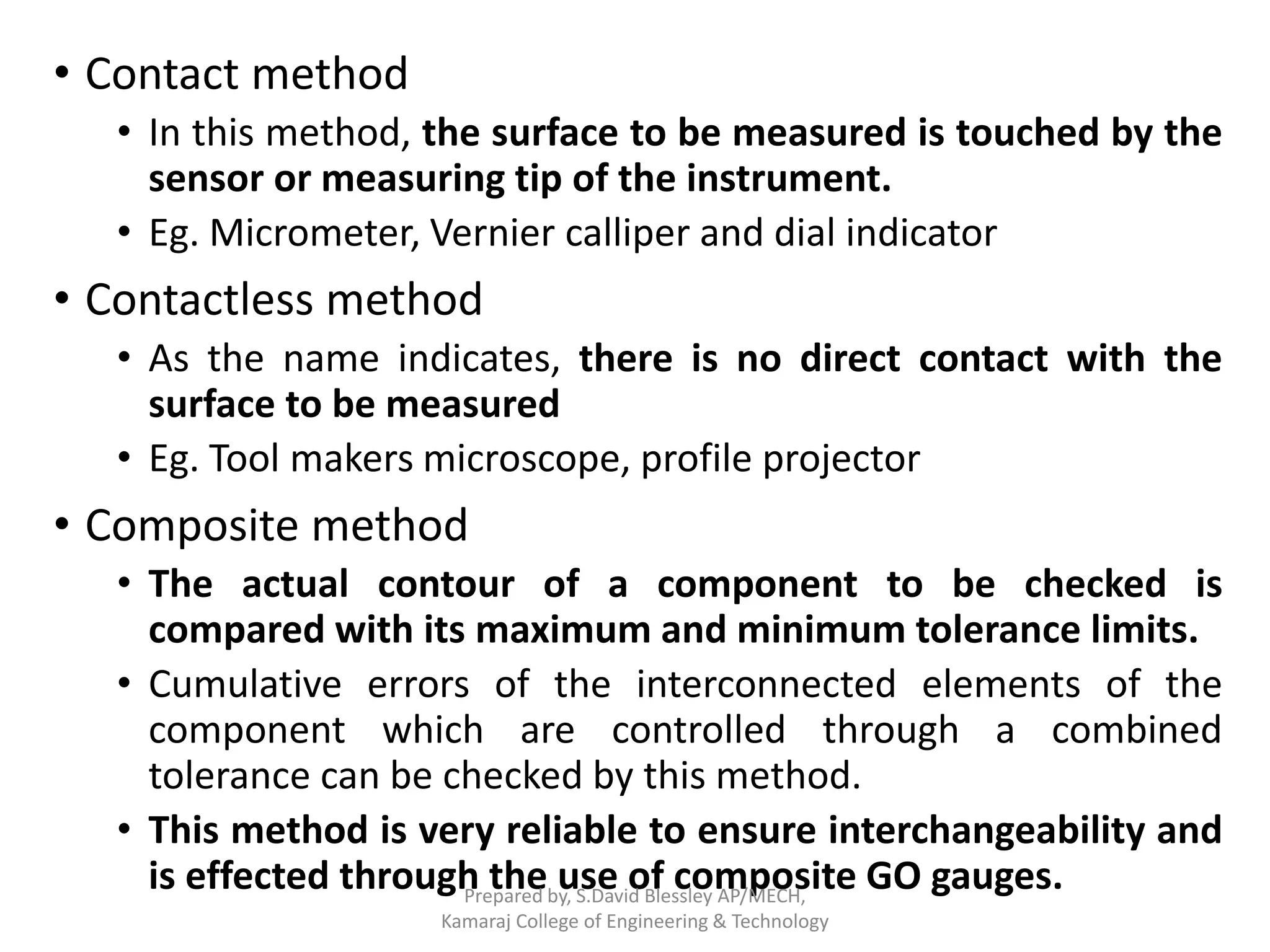 Unit 1 Basics of Metrology | PPTX