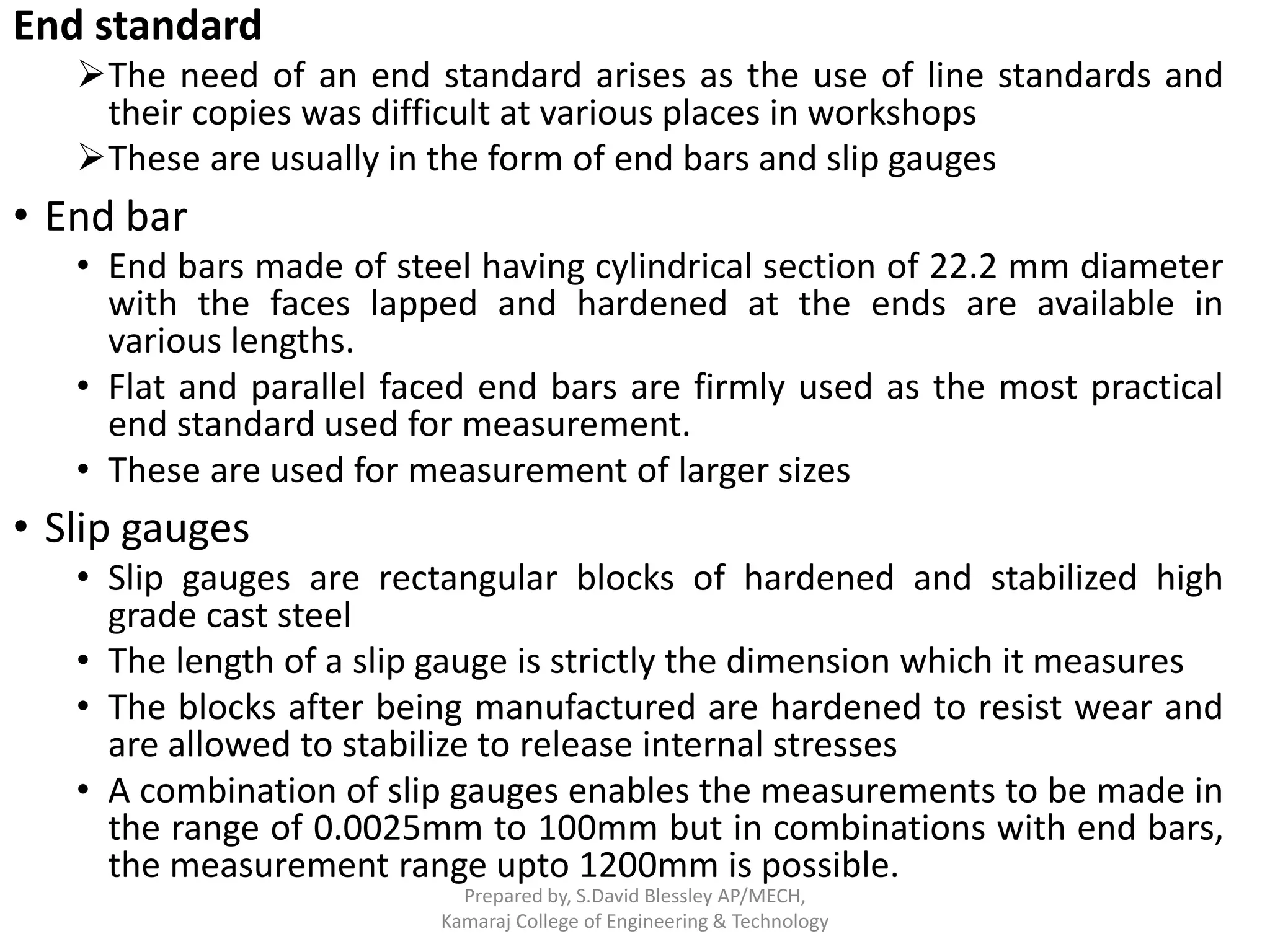 Unit 1 Basics of Metrology | PPTX