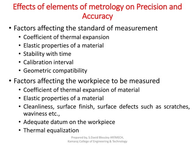 Unit 1 Basics of Metrology | PPTX