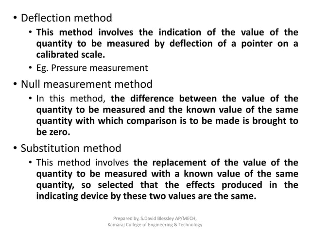 Unit 1 Basics of Metrology | PPTX