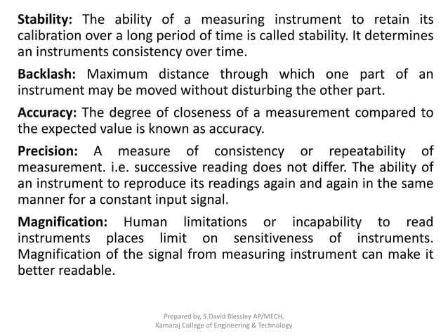 Unit 1 Basics of Metrology | PPTX