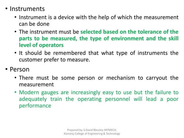 Unit 1 Basics of Metrology | PPTX
