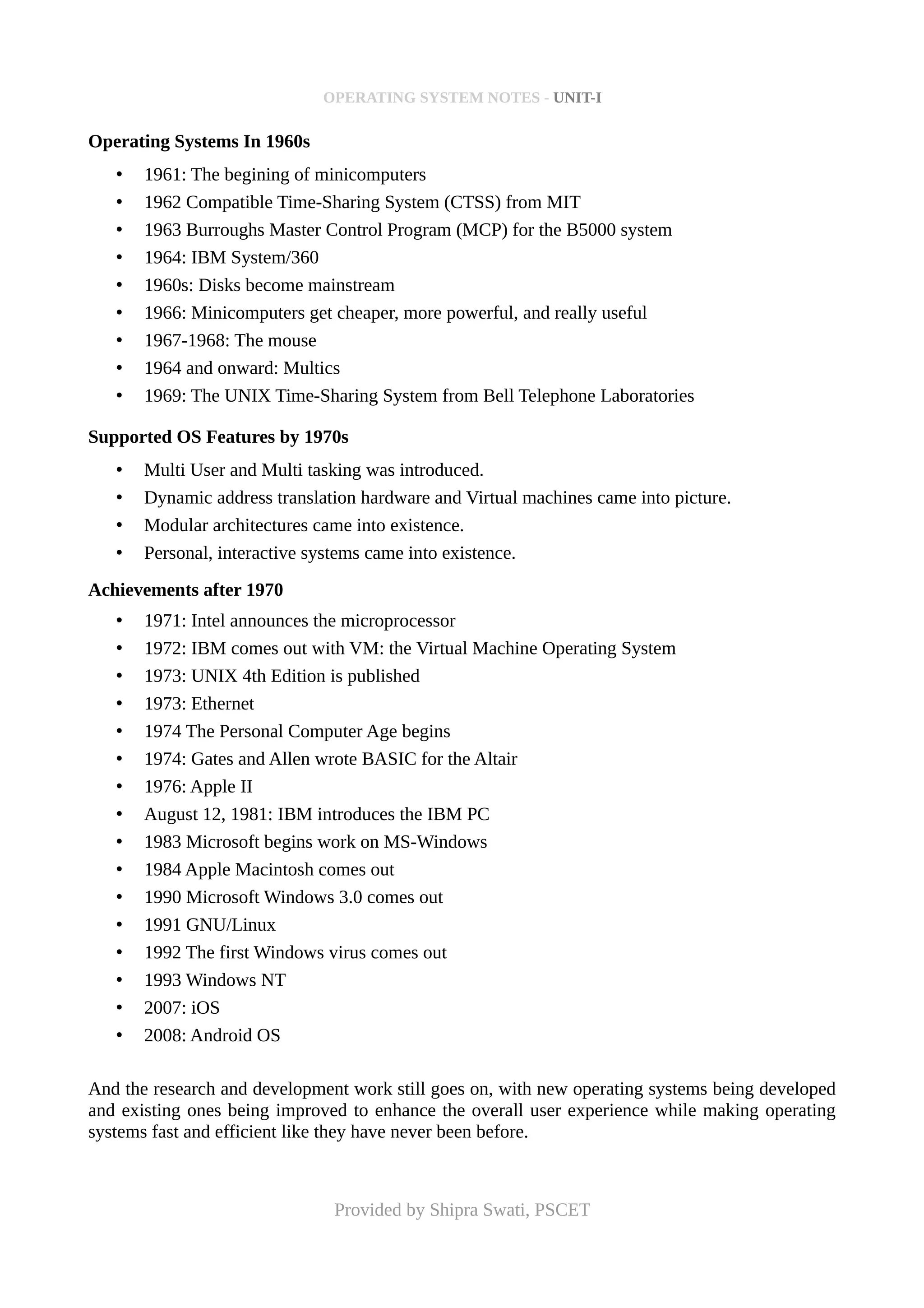 Operating System Introduction Pdf Operating Systems Computer