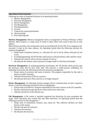 Operating System-Introduction | PDF | Operating Systems | Computer Software and Applications