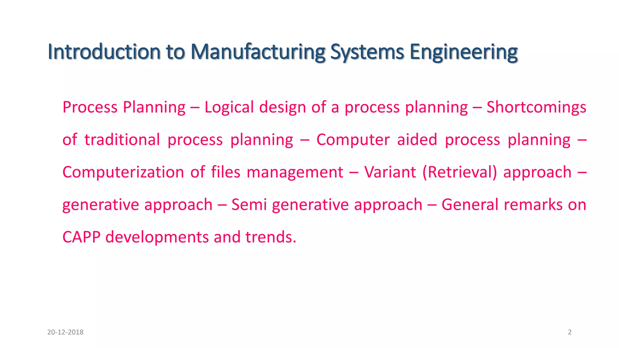 Unit 1 manufacturing system design | PPTX