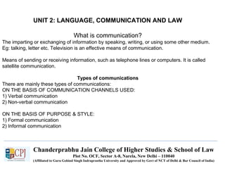 LEGAL ENGLISH AND COMMUNICATION SKILLS | PPT