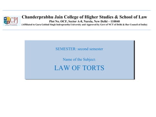 LAW OF TORTS | PPT
