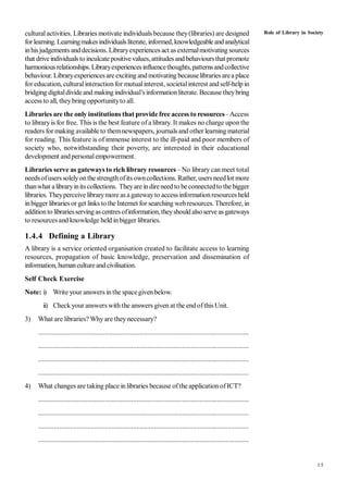Role of Libraries in society | PDF