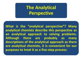 Unit 1.1 language of analytical chemistry | PPTX
