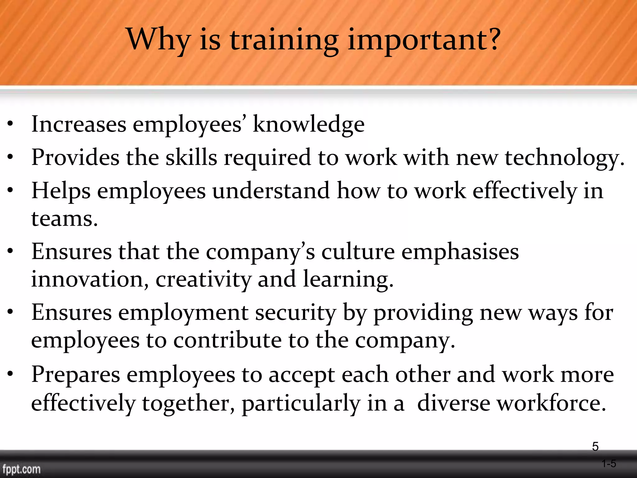 Training And Development Ppt