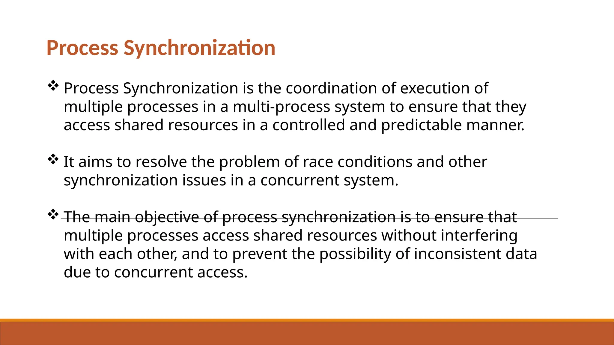 Advanced Operating Systems- Process Synchronization | PPTX | Operating Systems | Computer ...