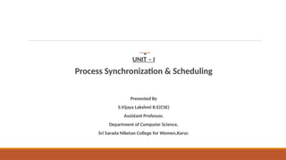 Advanced Operating Systems- Process Synchronization | PPTX | Operating Systems | Computer ...