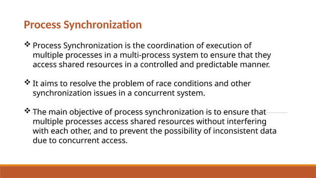 Advanced Operating Systems- Process Synchronization | PPT