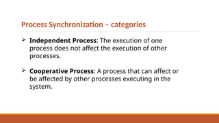 Advanced Operating Systems- Process Synchronization | PPTX | Operating ...