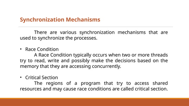 Advanced Operating Systems- Process Synchronization | PPT