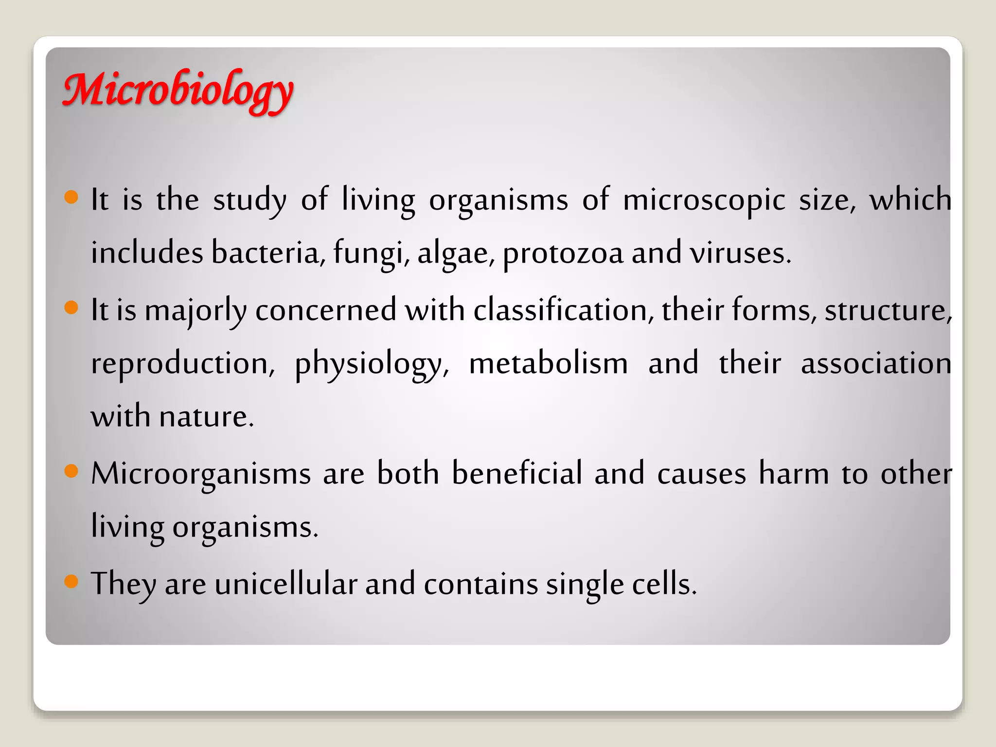 Microbiology | PPTX