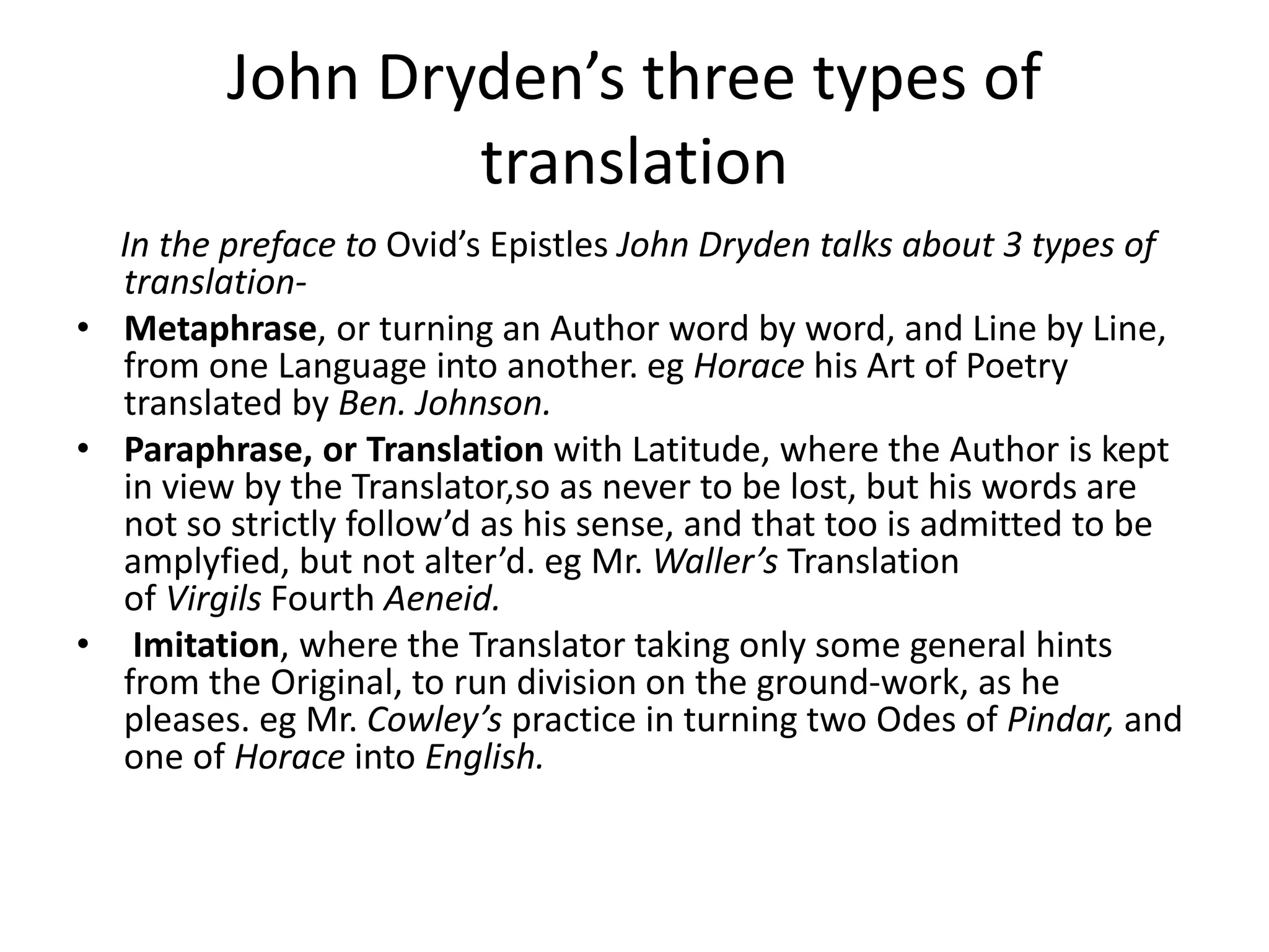 Introduction to Translation Theory | PPTX