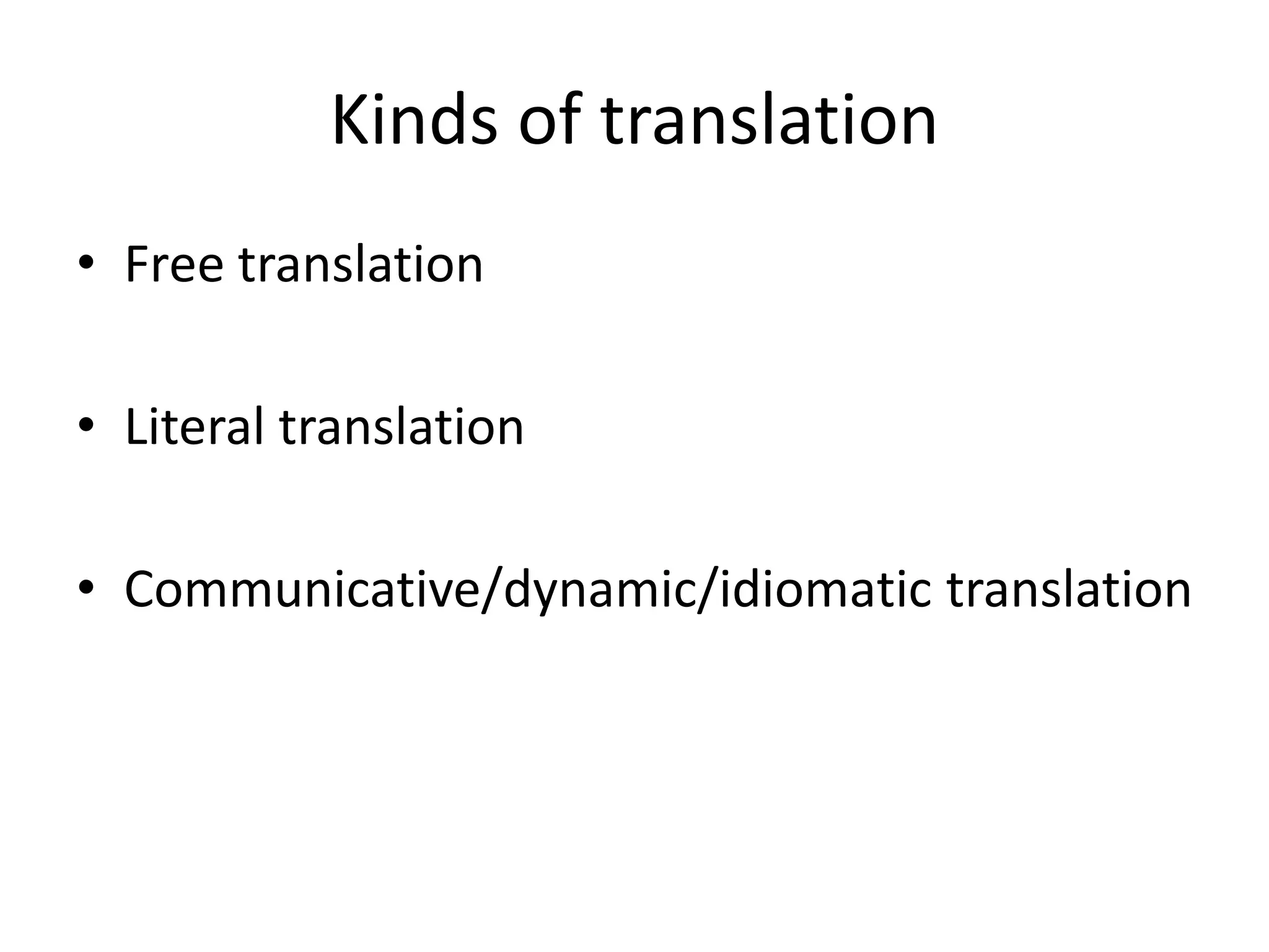 Introduction to Translation Theory | PPTX