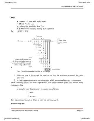 fundamentals & link layers jntuk material | PDF