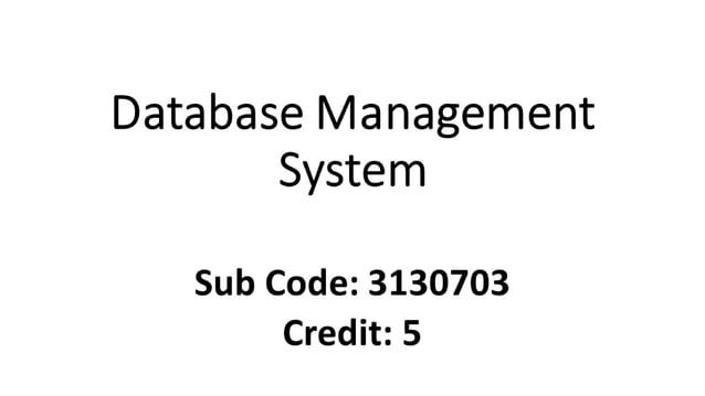 DBMS Unit - 1 Database System Architecture | PDF