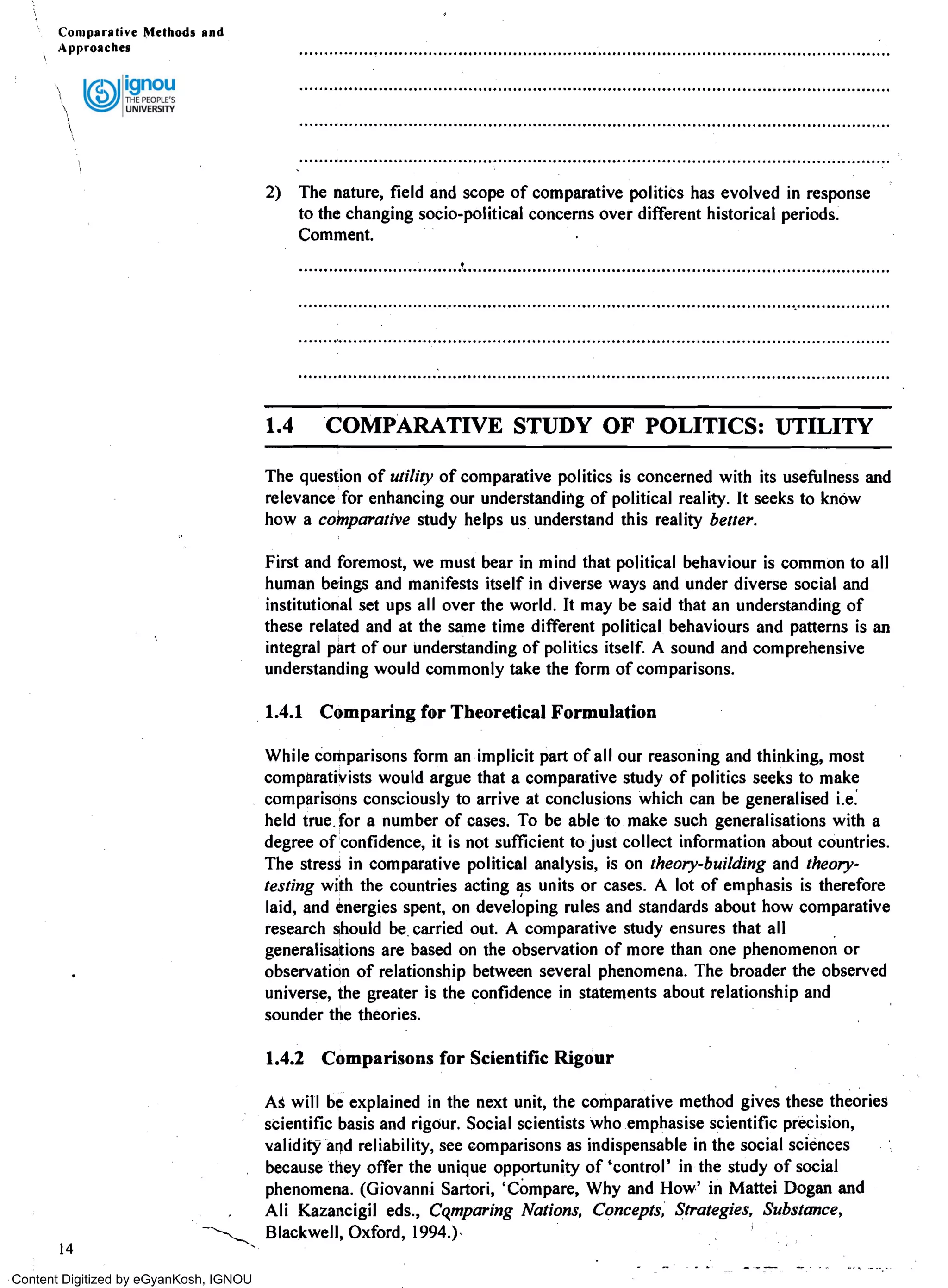 Unit 1 Comparative methods and Approaches | PDF