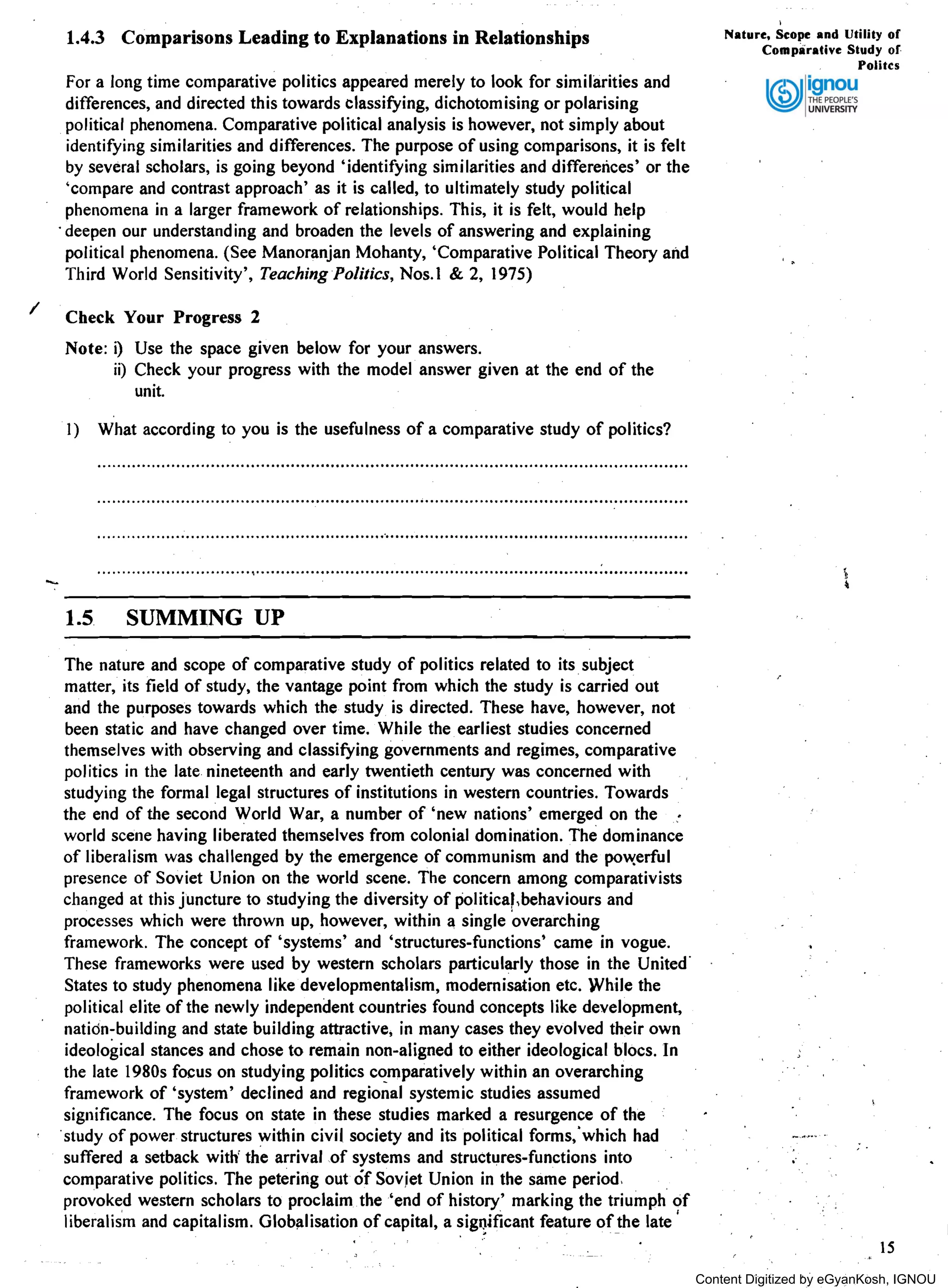 Unit 1 Comparative methods and Approaches | PDF