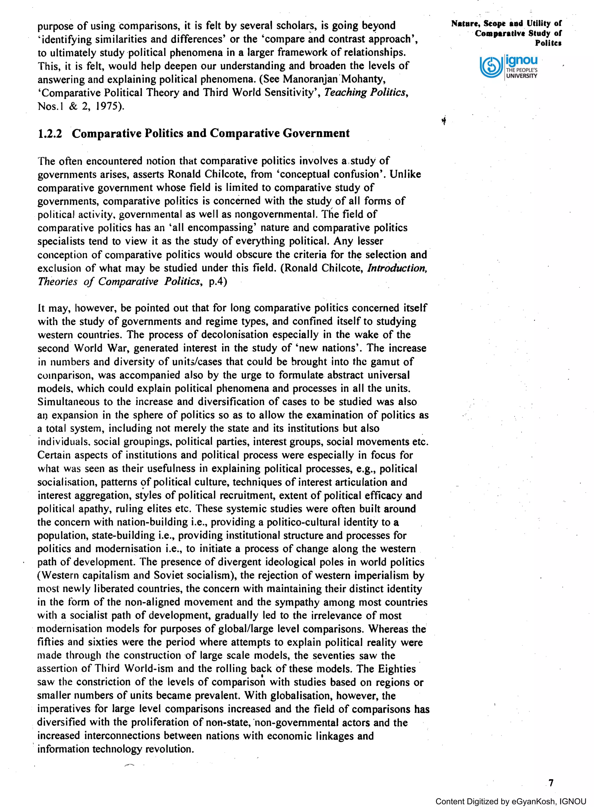 Unit 1 Comparative methods and Approaches | PDF