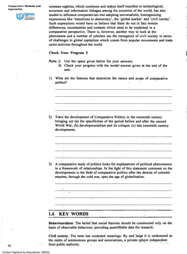 Unit 1 Comparative methods and Approaches | PDF | Politics
