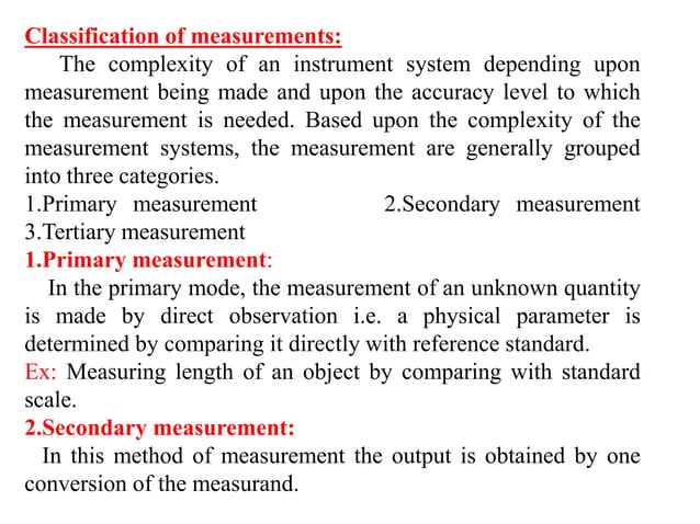 Introduction to measurements systems | PPTX