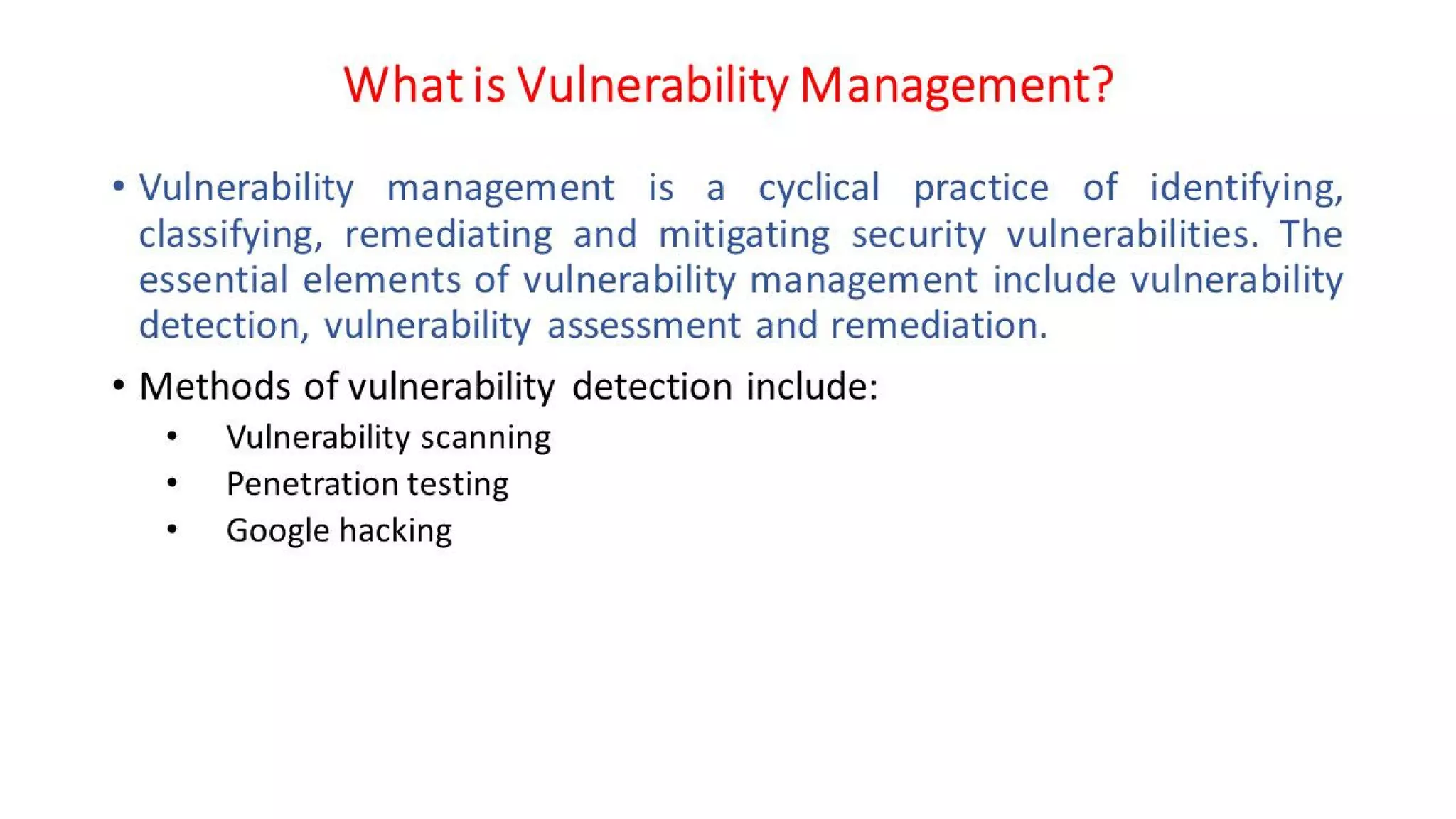 Cyber Security - Unit - 1 - Systems Vulnerability Scanning Overview of Vulnerability Scanning | PDF