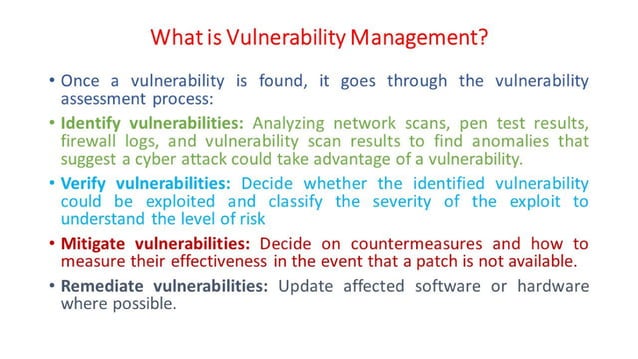 Cyber Security - Unit - 1 - Systems Vulnerability Scanning Overview of ...