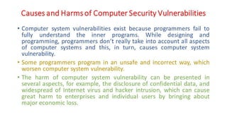 Cyber Security - Unit - 1 - Systems Vulnerability Scanning Overview of Vulnerability Scanning | PDF