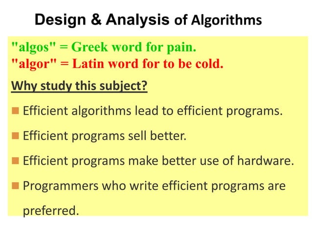 CS8461 - Design and Analysis of Algorithms | PPT CS8461 - Design and Analysis of Algorithms | PPT