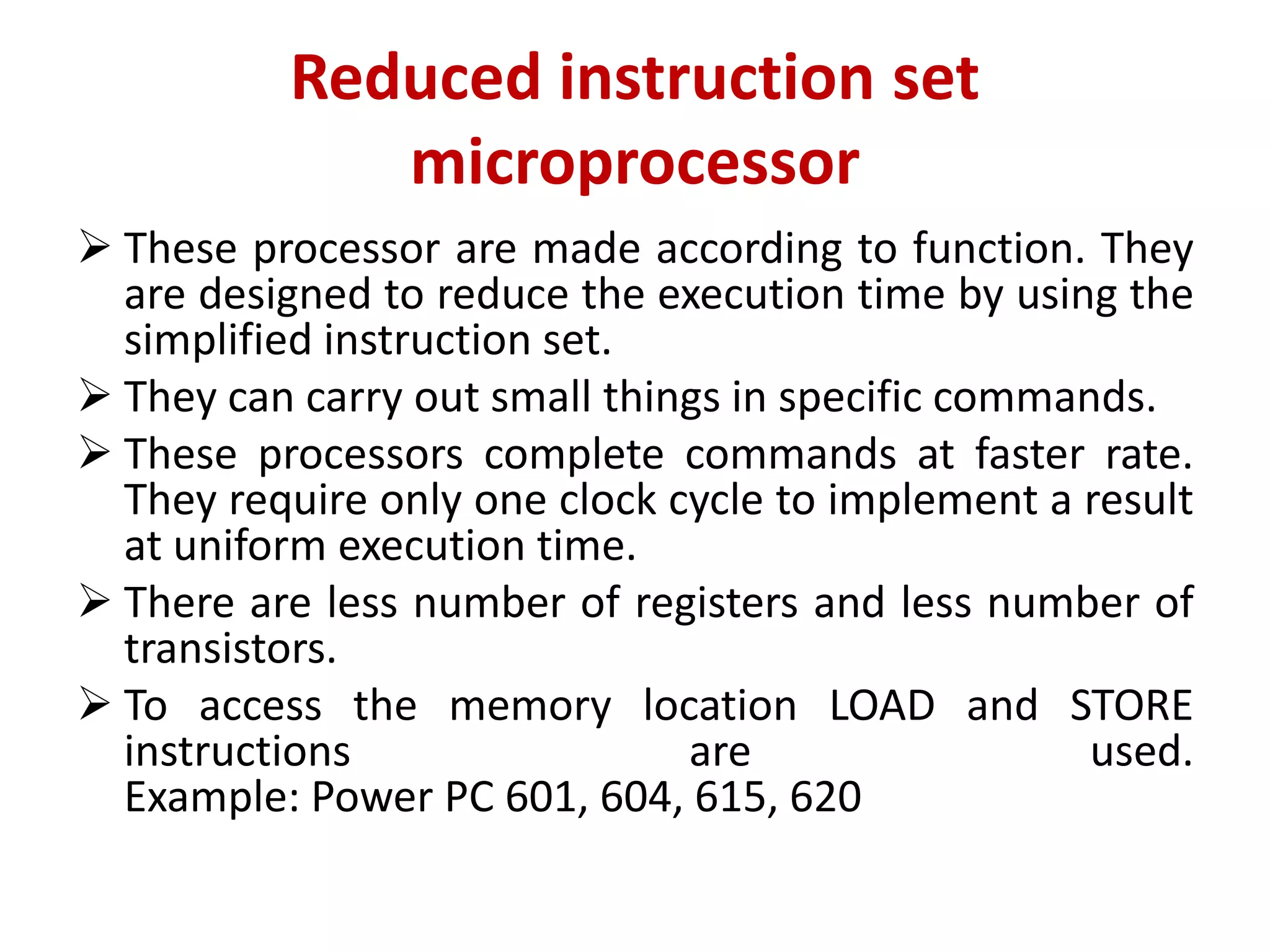 introduction to microprocessors | PPTX