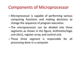 introduction to microprocessors | PPTX