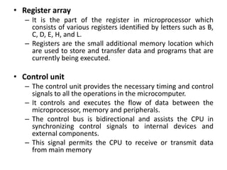 introduction to microprocessors | PPTX