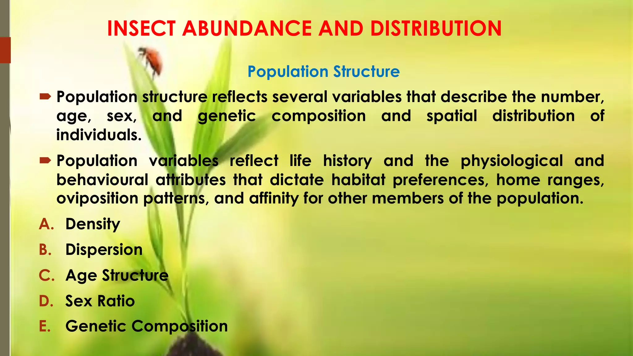 Characterization of Distribution of insects- Indices of Dispersion ...