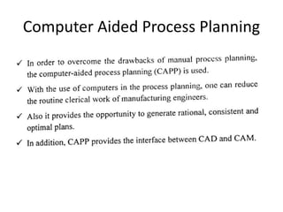 Process planning and cost estimation | PPT