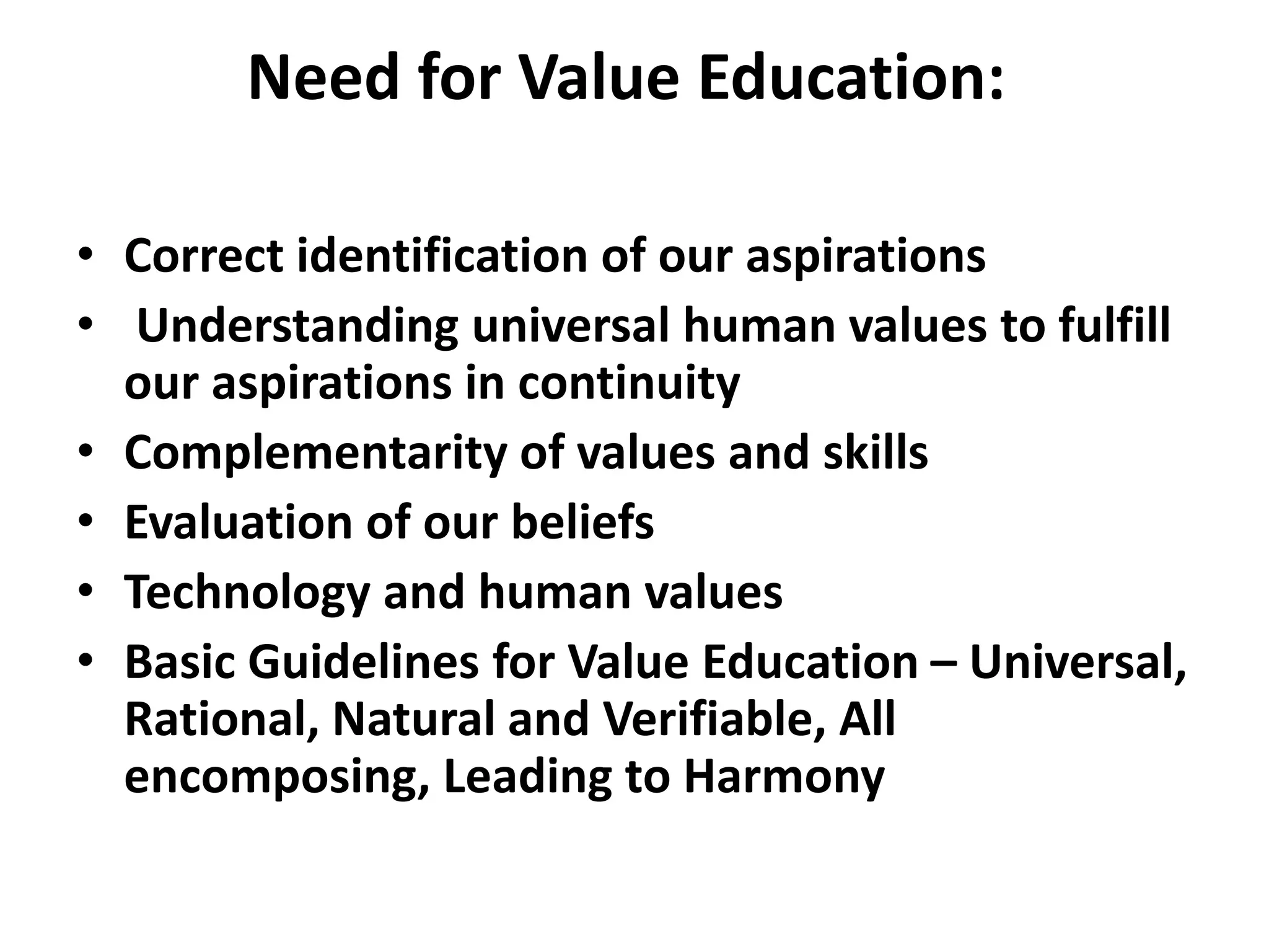 Unit 1 UHV Introduction to Value Education | PPTX