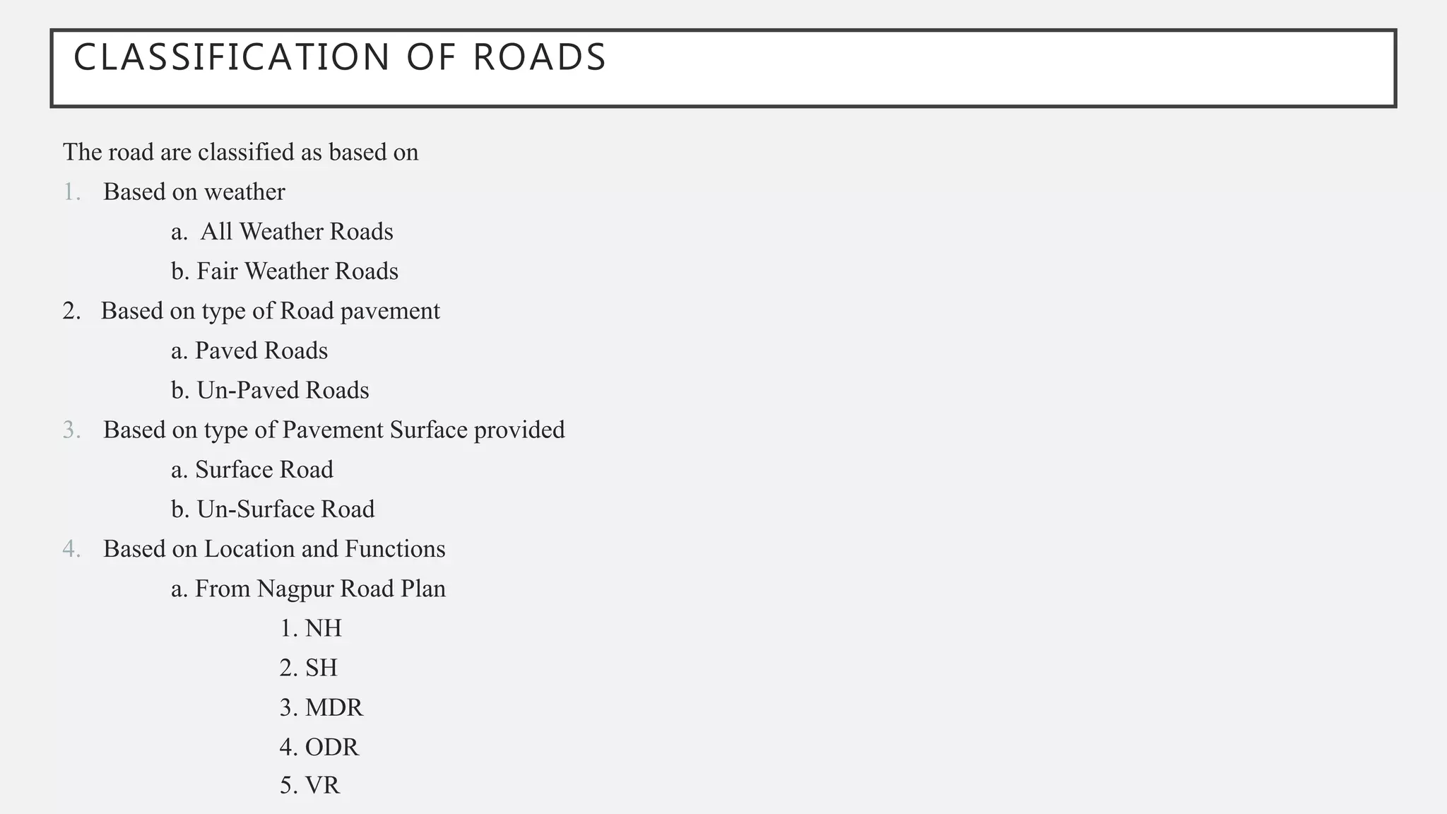 Unit 1:- HIGHWAY DEVELOPMENT AND PLANNING | PPTX