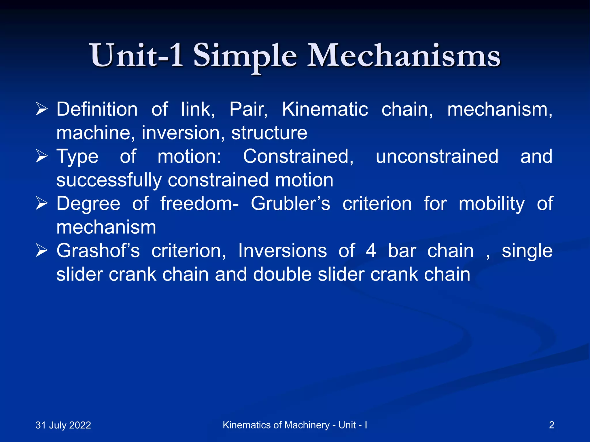 4 bar mechanism and its inversions | PPT