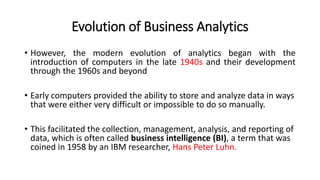 Introductions to Business Analytics | PPTX