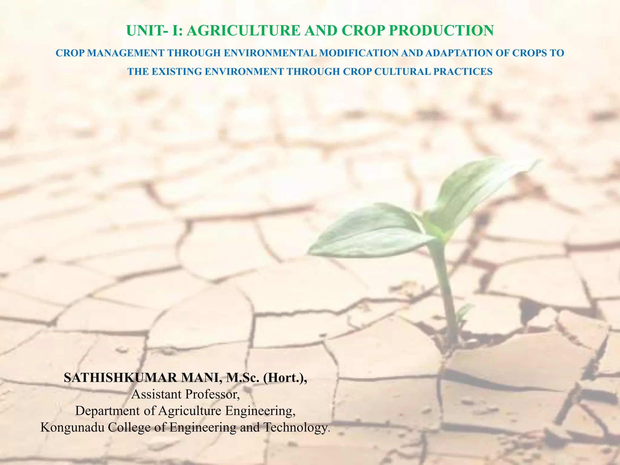 CROP MANAGEMENT STRATEGIES | PPTX
