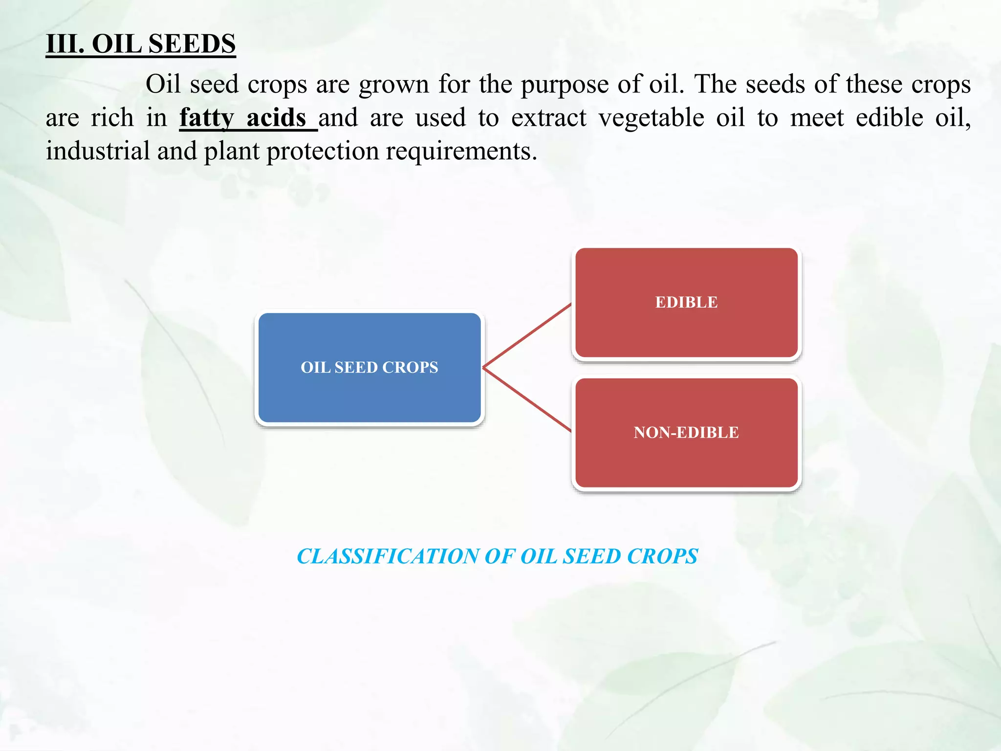 CLASSIFICATION OF FIELD CROPS | PPTX