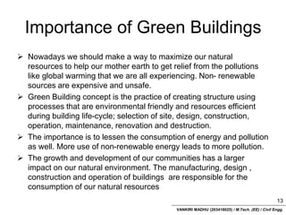 Green building importance and case study | PPT