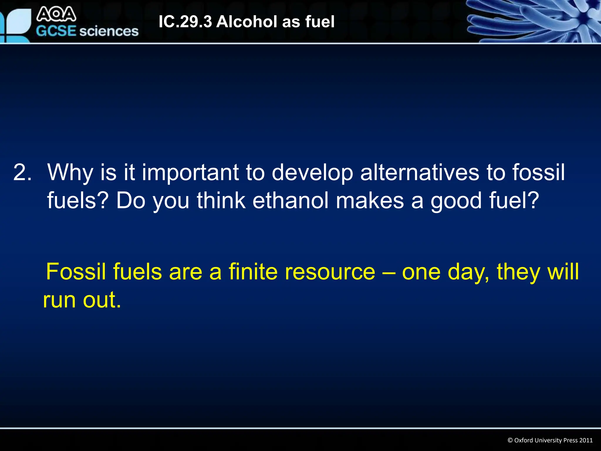 Alcohol as fuel-Properties of alcohols as fuels.ppt