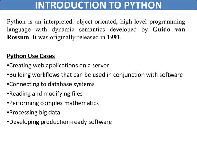 Introduction to Python Unit -1 Part .pdf