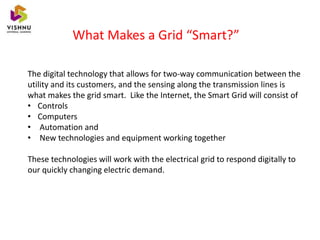 smart grid introduction analysis and importance | PPT