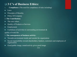 Business Ethics: CHAPTER 1: INTRODUCTION TO BUSINESS ETHICS | PPTX