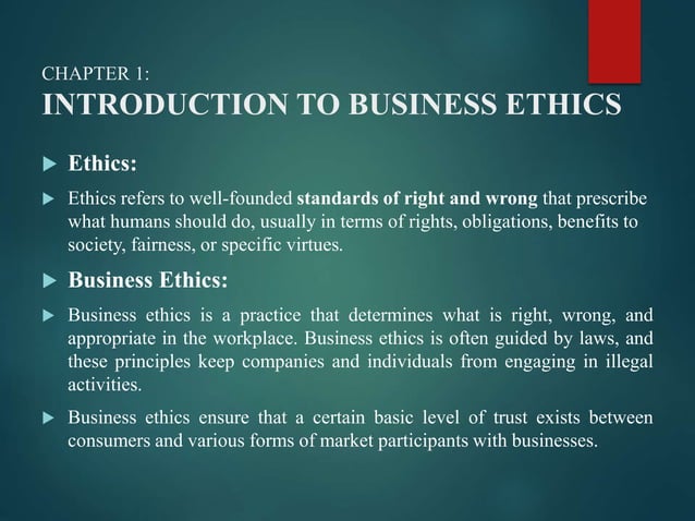 Business Ethics: CHAPTER 1: INTRODUCTION TO BUSINESS ETHICS | PPTX | Business | Business and Finance